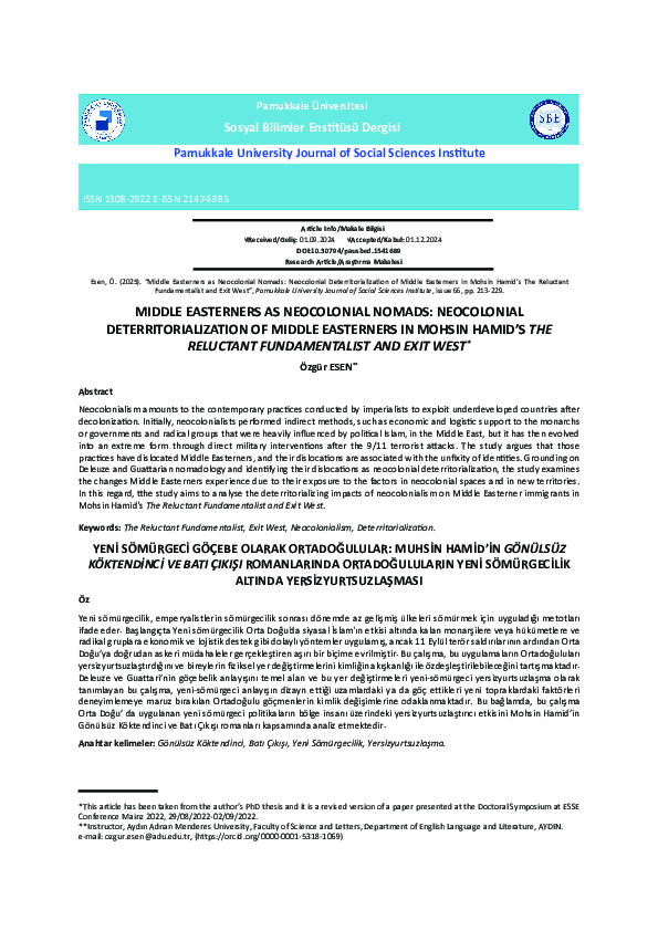 (PDF) MIDDLE EASTERNERS AS NEOCOLONIAL NOMADS: NEOCOLONIAL ...