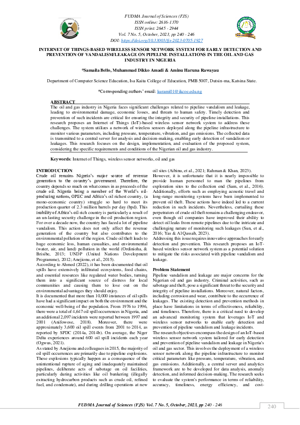 (PDF) Internet of Things-Based Wireless Sensor Network System for Early Detection and Prevention ...