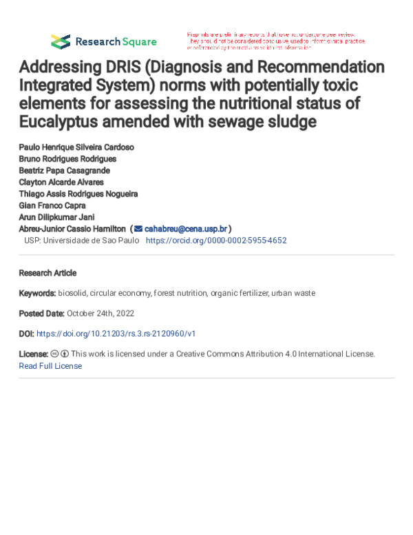 (PDF) Addressing DRIS (Diagnosis and Recommendation Integrated System ...