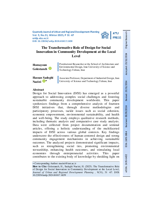 (PDF) The Transformative Role of Design for Social Innovation in ...