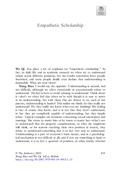 (PDF) Empathetic Scholarship