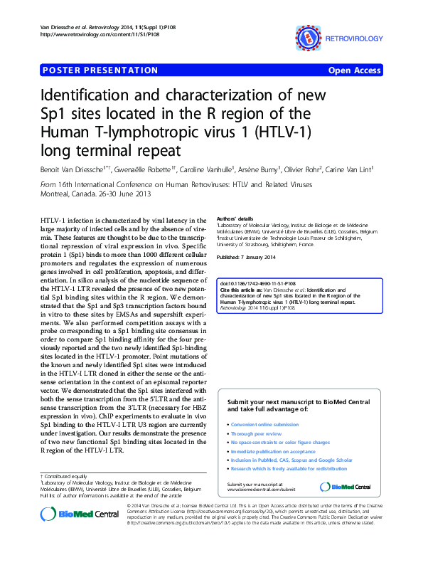 (PDF) Identification and characterization of new Sp1 sites located in ...