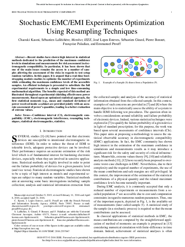 (PDF) Stochastic EMC/EMI Experiments Optimization Using Resampling Techniques