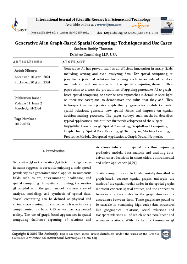 (PDF) Generative AI in Graph-Based Spatial Computing: Techniques and ...