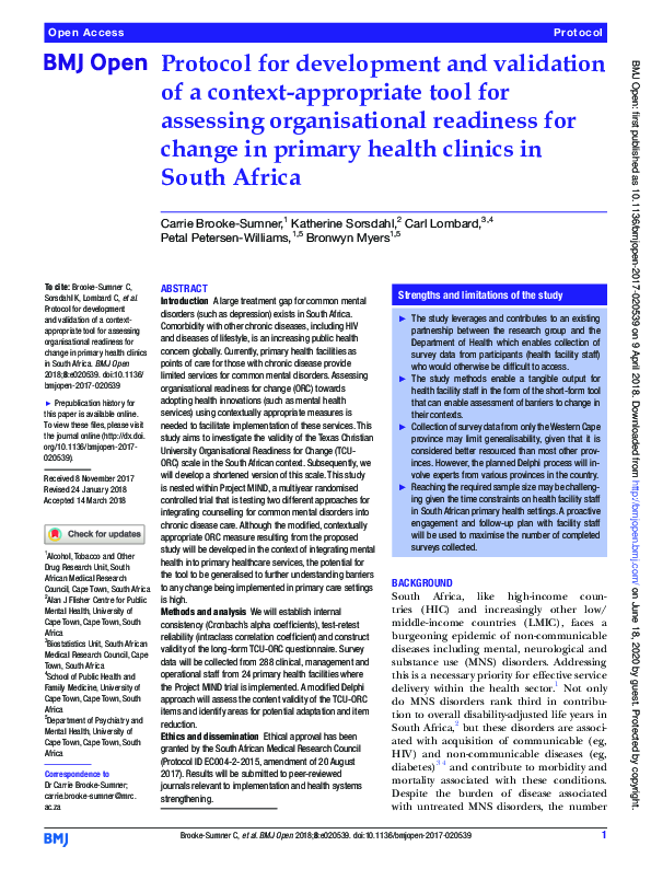 (PDF) Protocol for development and validation of a context-appropriate tool for assessing ...