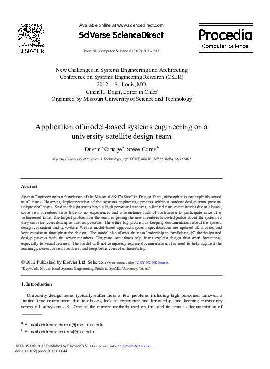 (PDF) Application of model-based systems engineering on a university ...