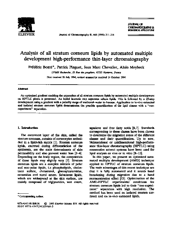 (PDF) Analysis of all stratum corneum lipids by automated multiple development high-performance ...