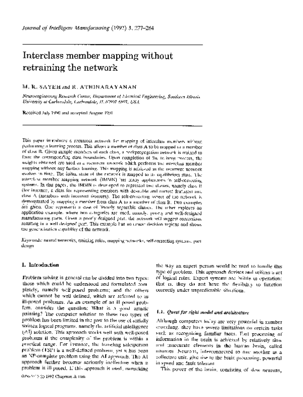 (PDF) Interclass member mapping without retraining the network