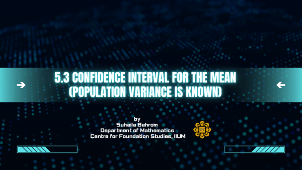 (PDF) 5.3 Confidence Intervals for the Mean When Population Variance is ...