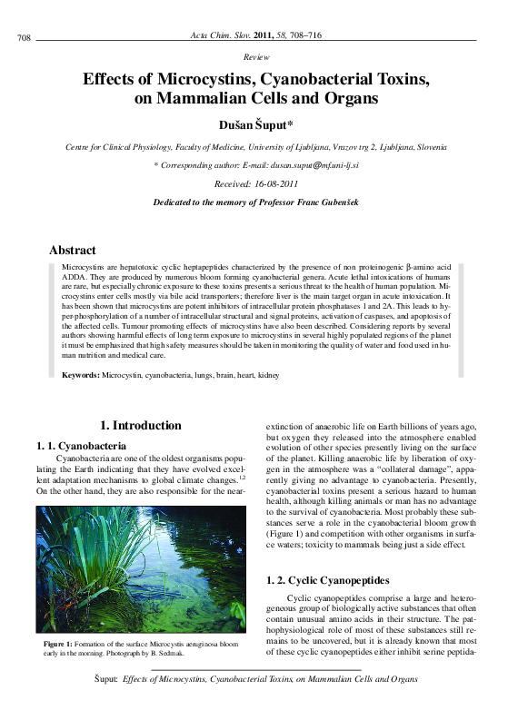 (PDF) Effects of microcystins, cyanobacterial toxins, on Mammalian ...