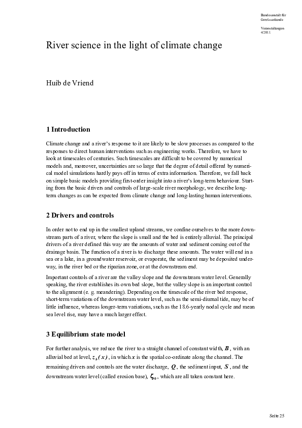 (PDF) River science in the light of climate change