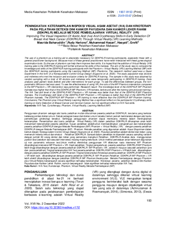 (PDF) Pengaruh Metode Pembelajaran Virtual Reality (VR) Dalam ...