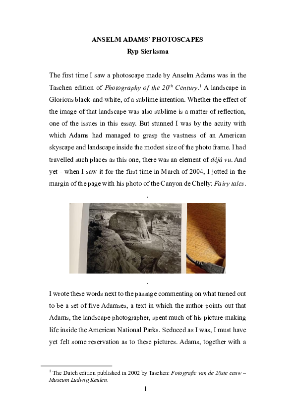 (PDF) ANSELM ADAMS PHOTOSCAPES