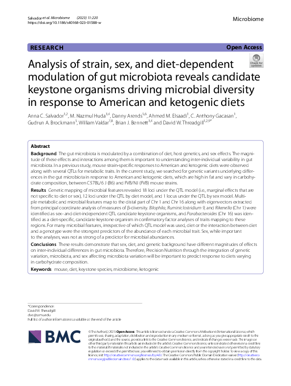 Pdf Analysis Of Strain Sex And Diet Dependent Modulation Of Gut