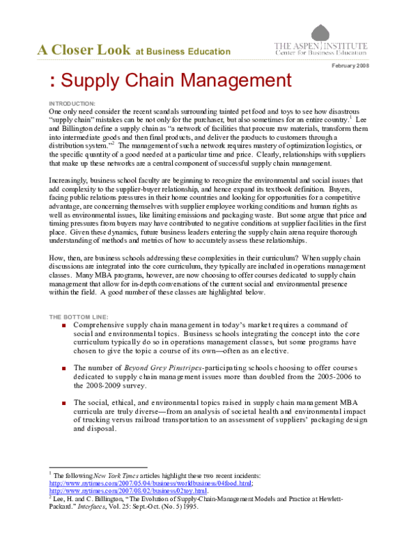 (PDF) A Closer Look at Business Education