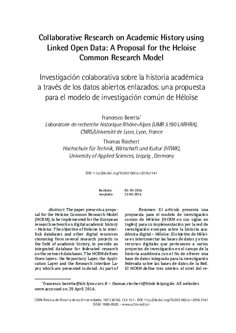 (PDF) Collaborative Research on Academic History using Linked Open Data: A Proposal for the ...