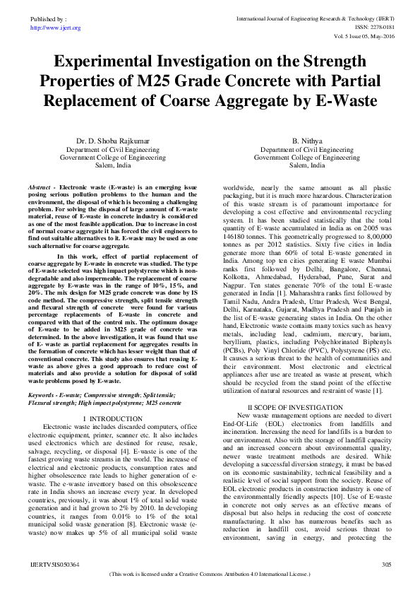 (PDF) Experimental Investigation on the Strength Properties of M25 ...