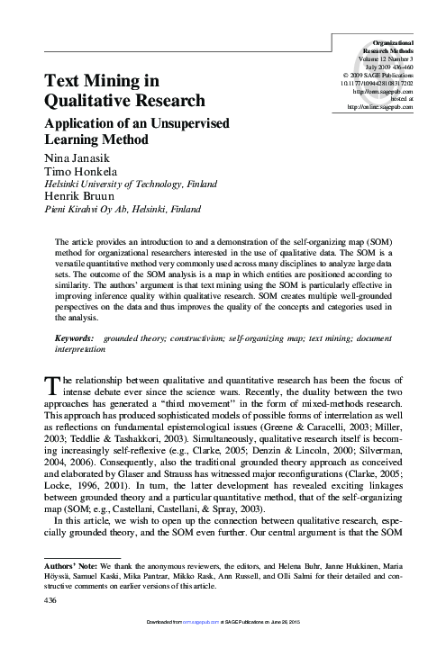 (PDF) Text Mining in Qualitative Research