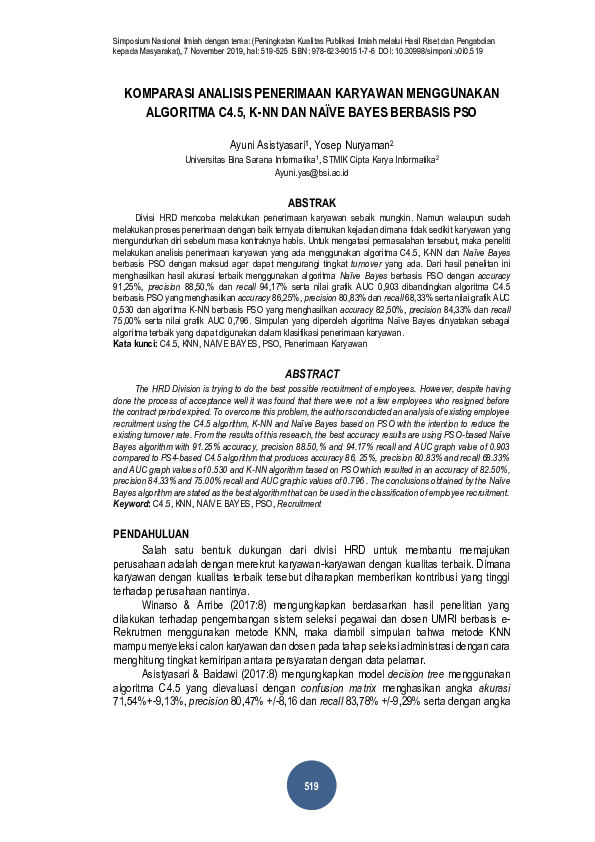 (PDF) Komparasi Analisi Penerimaan Karyawan Menggunakan Algoritma C4.5 ...