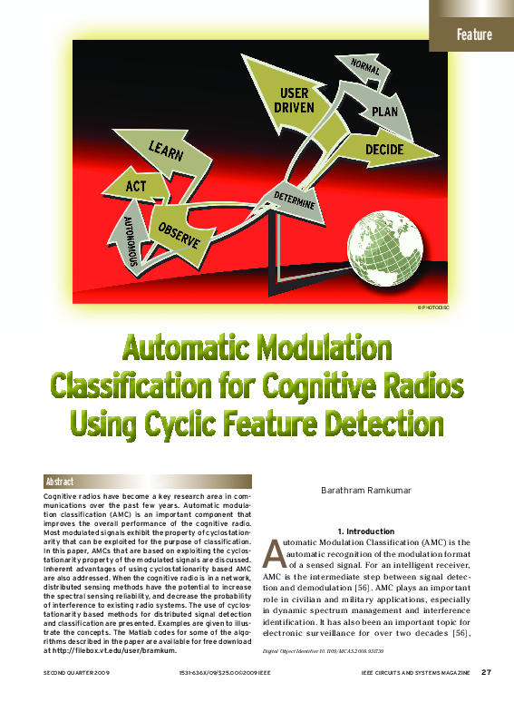 (PDF) Automatic modulation classification for cognitive radio systems ...