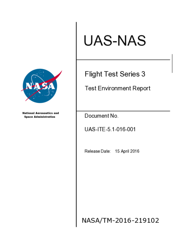 (PDF) UAS-NAS Flight Test Series 3: Test Environment Report