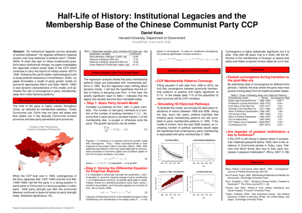 (PDF) Half-Life of History: Institutional Legacies and the Membership ...