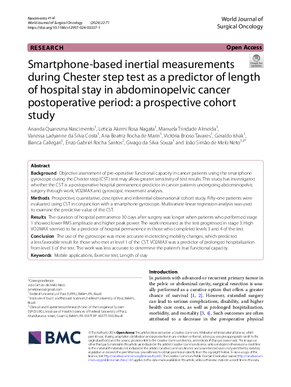 (PDF) Smartphone-based inertial measurements during Chester step test ...