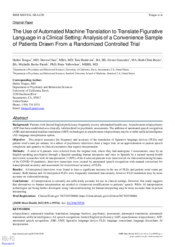 (PDF) The Use of Automated Machine Translation to Translate Figurative ...