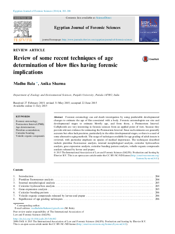 (PDF) Review of some recent techniques of age determination of blow ...