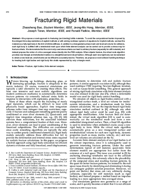 (PDF) Fracturing Rigid Materials