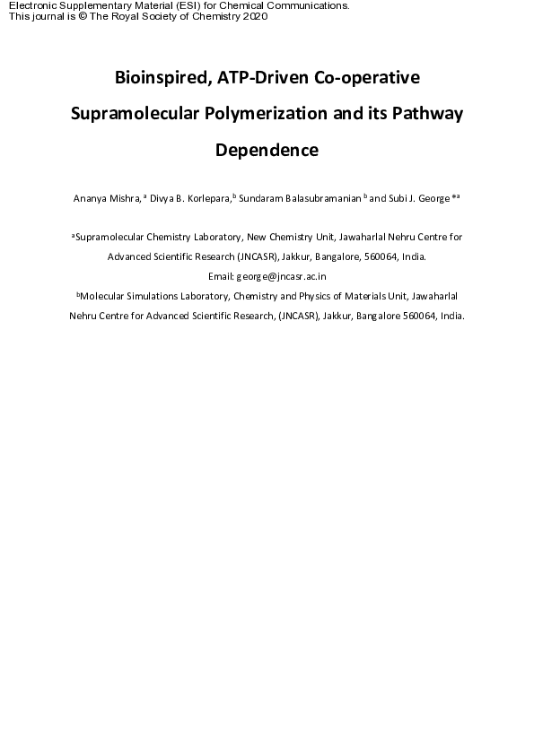 (PDF) Bioinspired, ATP-driven co-operative supramolecular ...