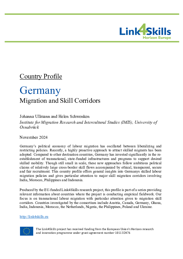 (PDF) Country Profile Germany Migration and Skill Corridors