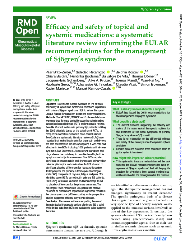 (PDF) Efficacy and safety of topical and systemic medications: a ...