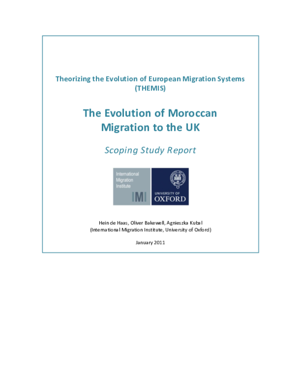 (PDF) The Evolution of Moroccan Migration to the UK