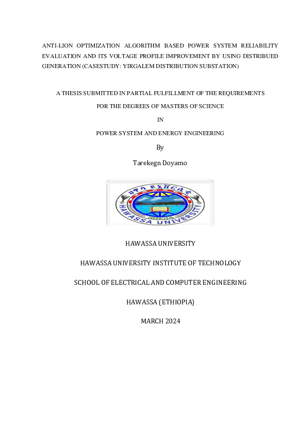 (PDF) Tarekegn Doyamo Final Thesis paper