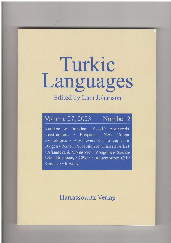 (PDF) Some remarks on Evenki copies in Dolgan