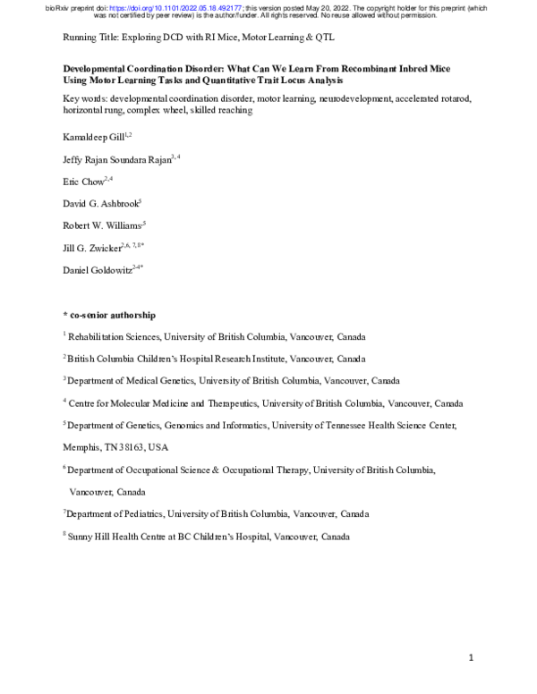 (PDF) Developmental Coordination Disorder: What Can We Learn From ...