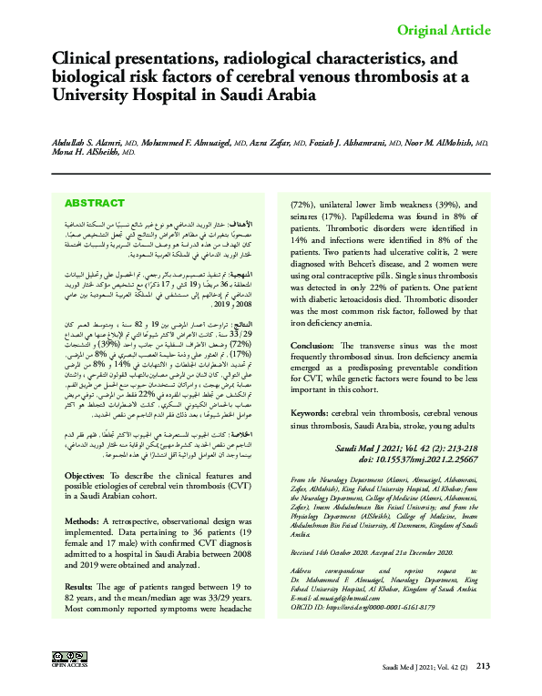(PDF) Clinical presentations, radiological characteristics, and biological risk factors of ...