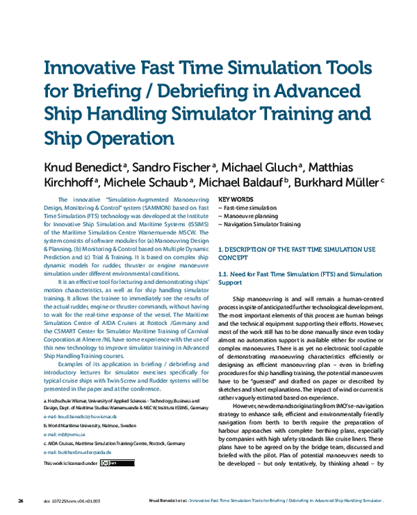 (PDF) Innovative Fast Time Simulation Tools for Briefing / Debriefing ...