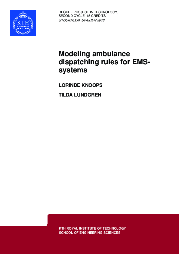 (PDF) Modeling ambulance dispatching rules for EMS-systems