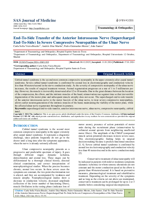 (PDF) Supercharged Nerve Transfer for Ulnar Neuropathy
