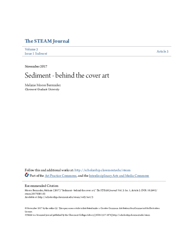 (PDF) Sediment - behind the cover art