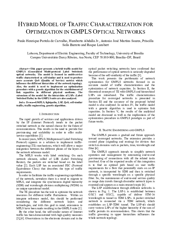 (PDF) GMPLS (Generalized Multi-protocol Label Switched)