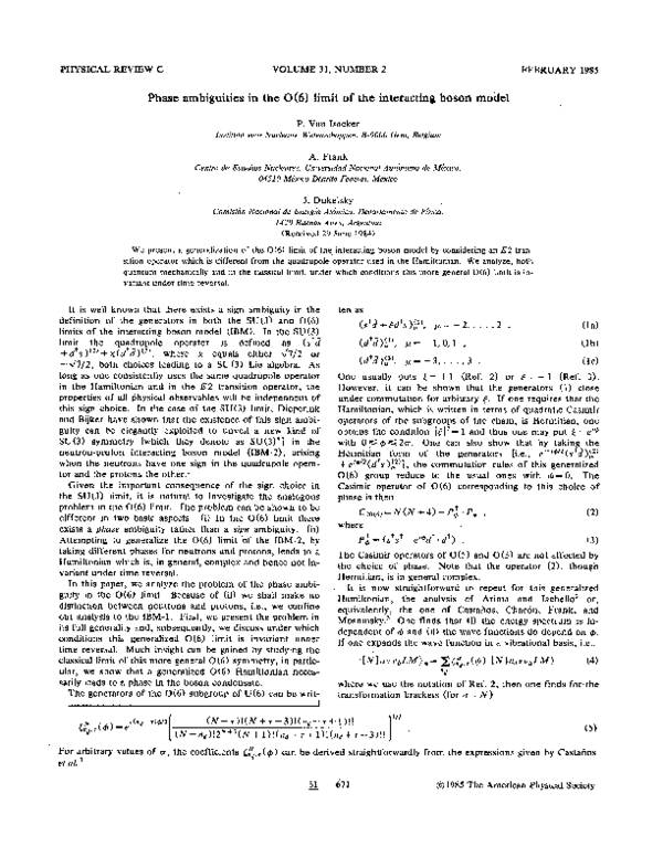 (PDF) Phase ambiguities in the O(6) limit of the interacting boson model