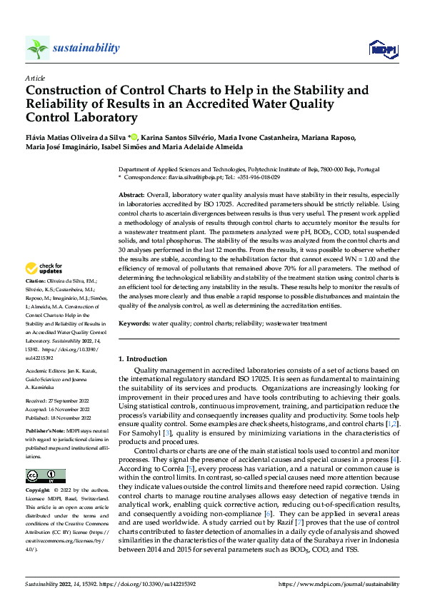 (PDF) Construction of Control Charts to Help in the Stability and ...