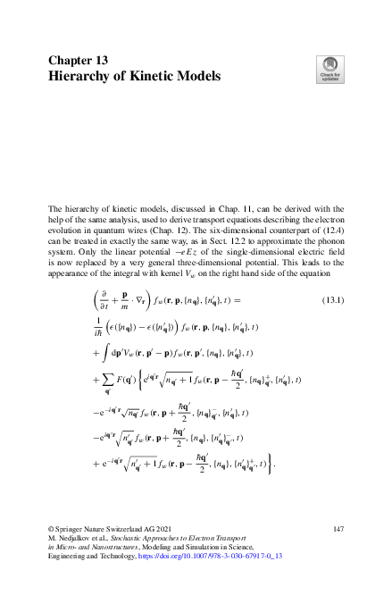 (PDF) Hierarchy of Kinetic Models