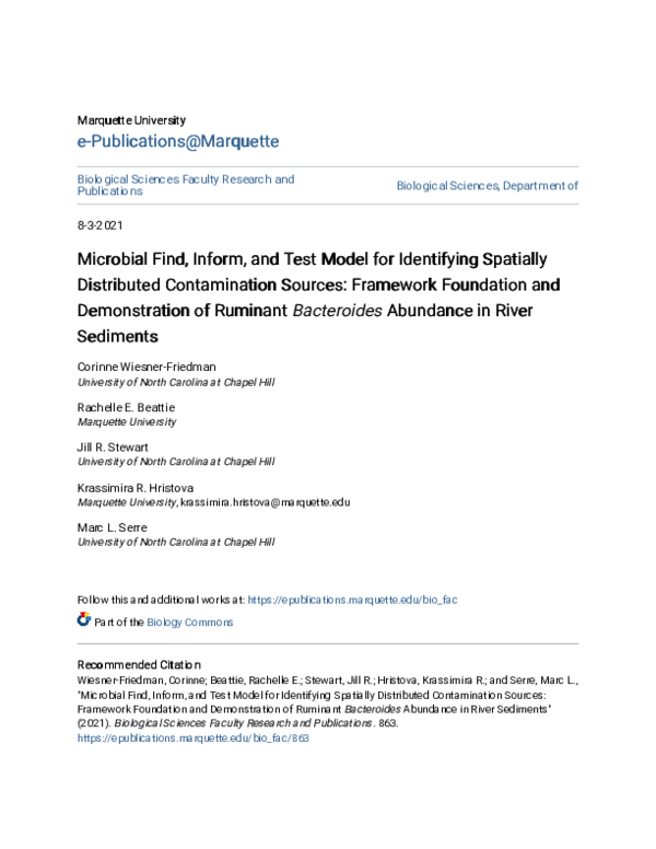 Pdf Microbial Find Inform And Test Model For Identifying Spatially Distributed Contamination