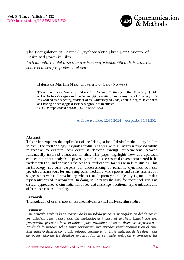 (PDF) The Triangulation of Desire: A Psychoanalytic Three-Part ...