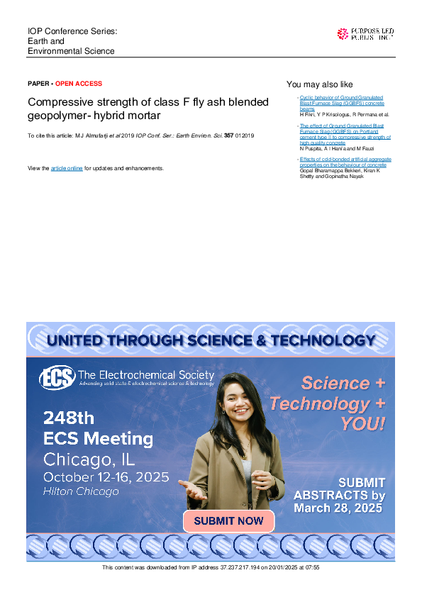(PDF) Compressive strength of class F fly ash blended geopolymerhybrid ...