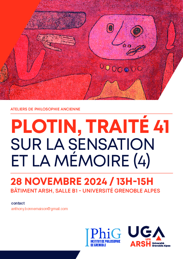 (PDF) PLOTIN, TRAITÉ 41 SUR LA SENSATION ET LA MÉMOIRE (4)